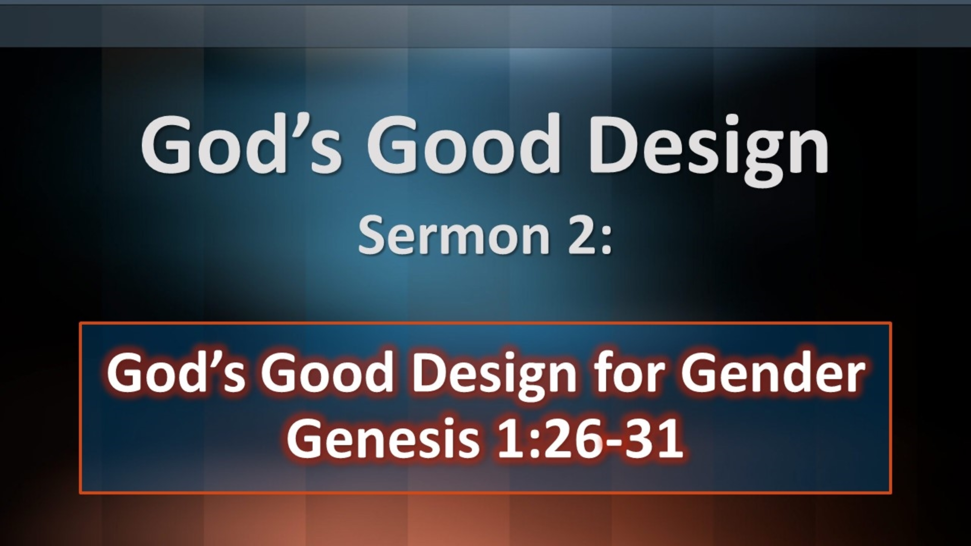Gods Good Design For Gender Logos Sermons