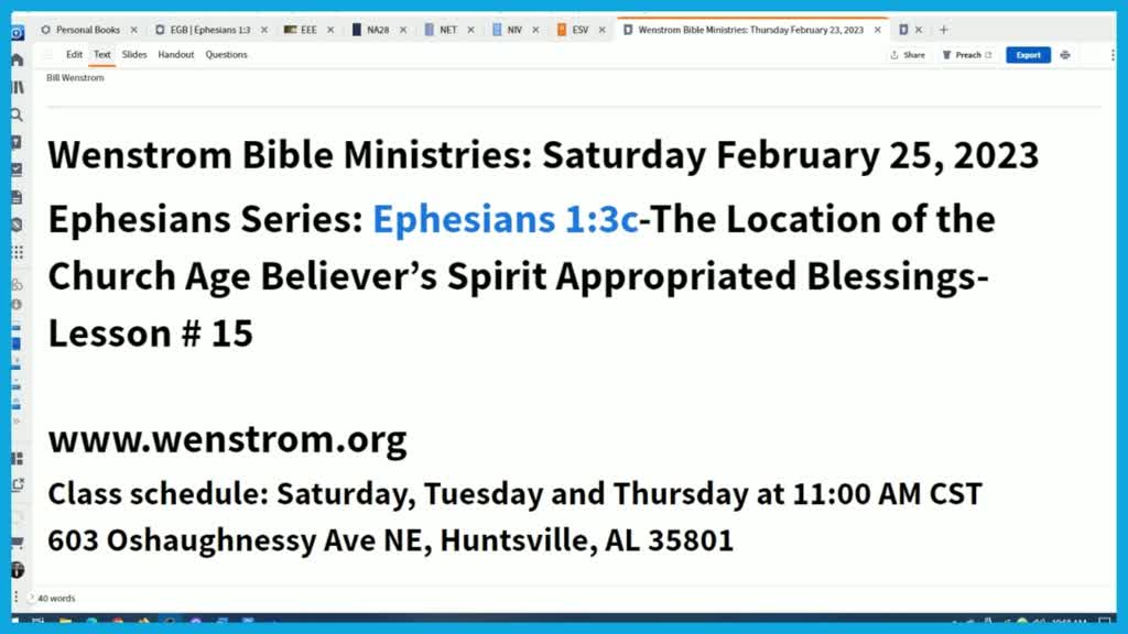 Ephesians 1.3c-The Location of the Church Age Believer's Spirit ...