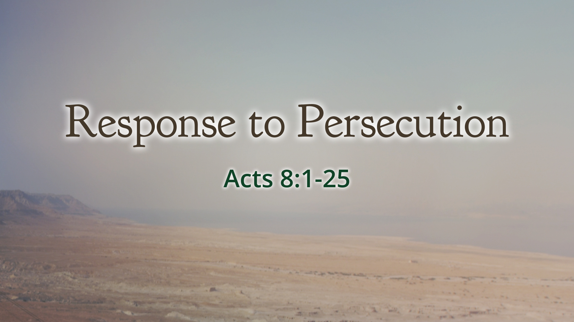 Response to Persecution - Logos Sermons