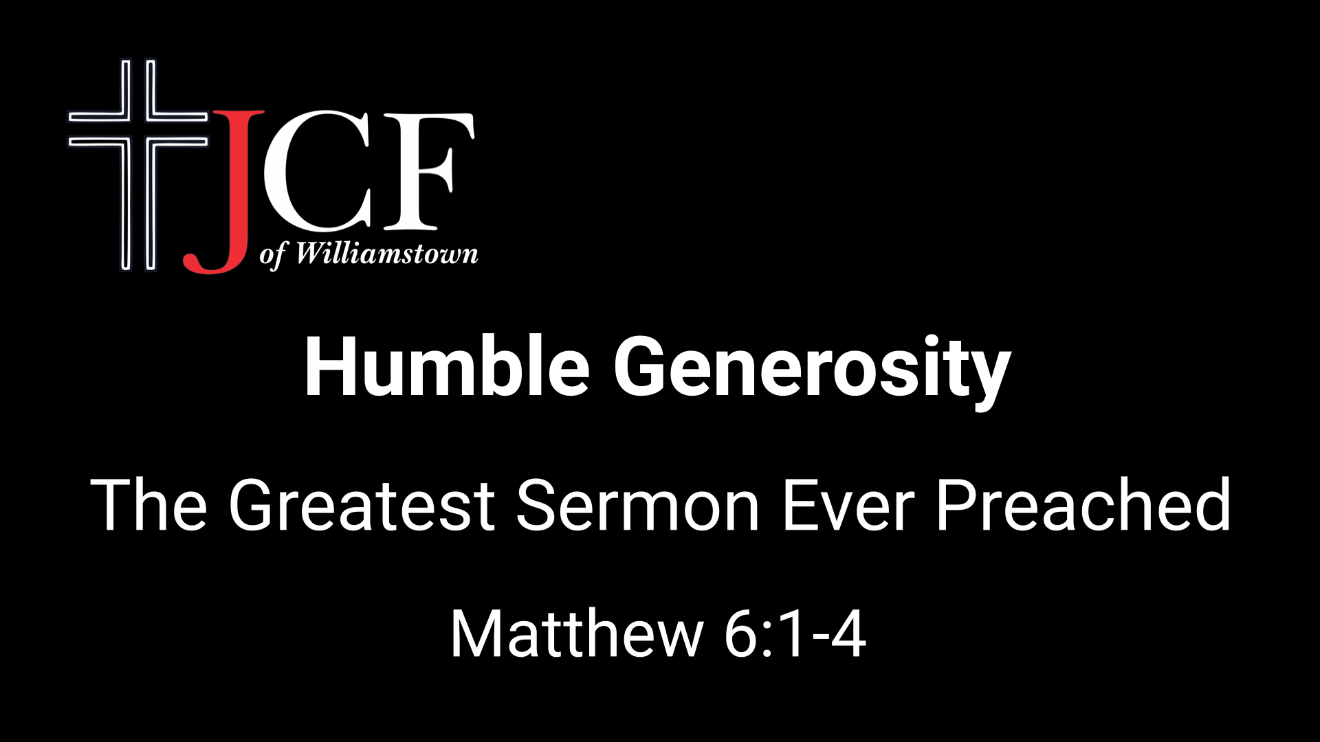 Humble Generosity - Logos Sermons