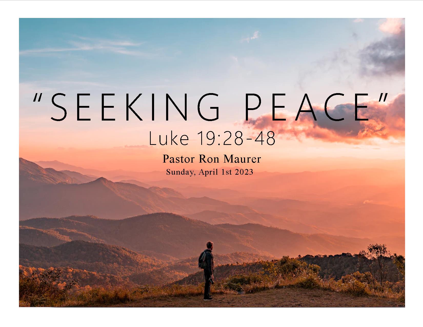 Seeking Peace - Logos Sermons