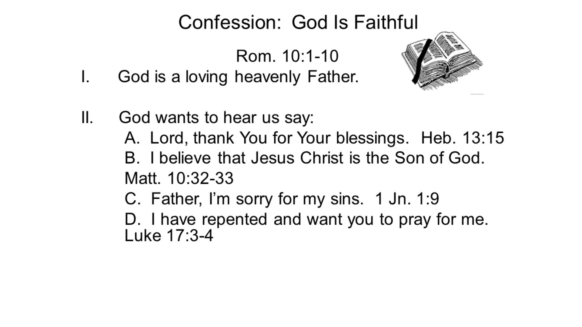 Confession: Things God Wants to Hear You Say - Logos Sermons