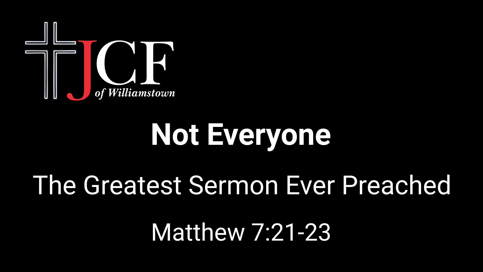 Not Everyone - Logos Sermons