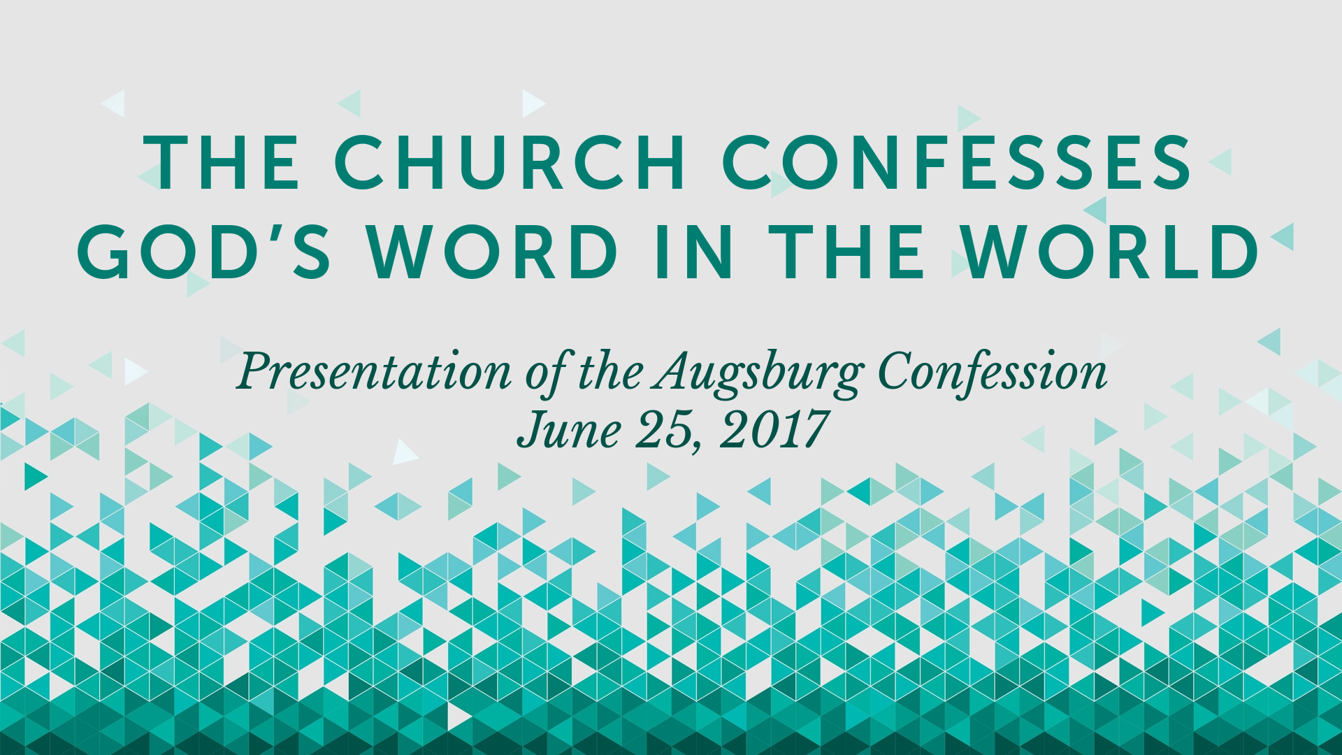 Presentation of the Augsburg Confession - Faithlife TV