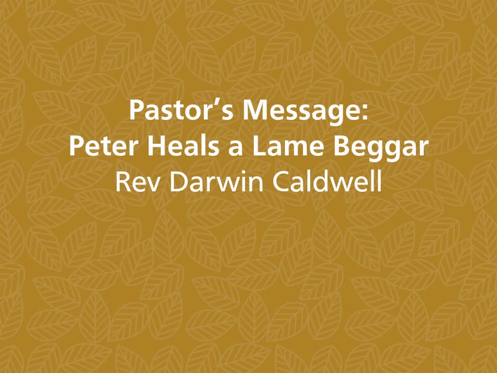 6/5/2022 - Peter Heals a Lame Beggar - Logos Sermons