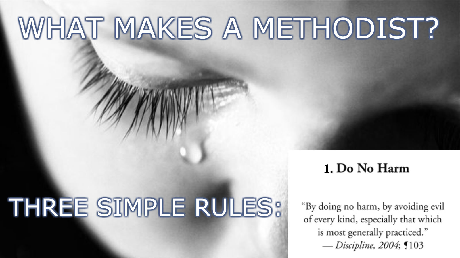 Three Simple Rules - #1 - Do No Harm - 12 Nov Worship at South Meriden Trinity UMC - Logos Sermons