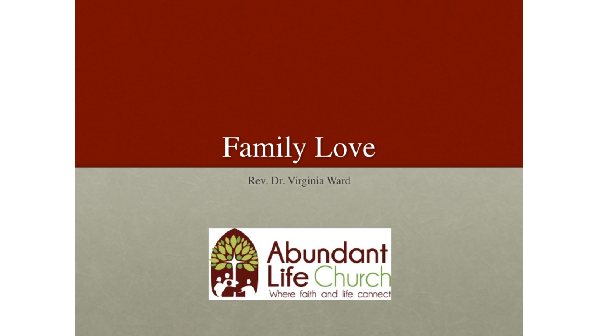 Family Love - Logos Sermons