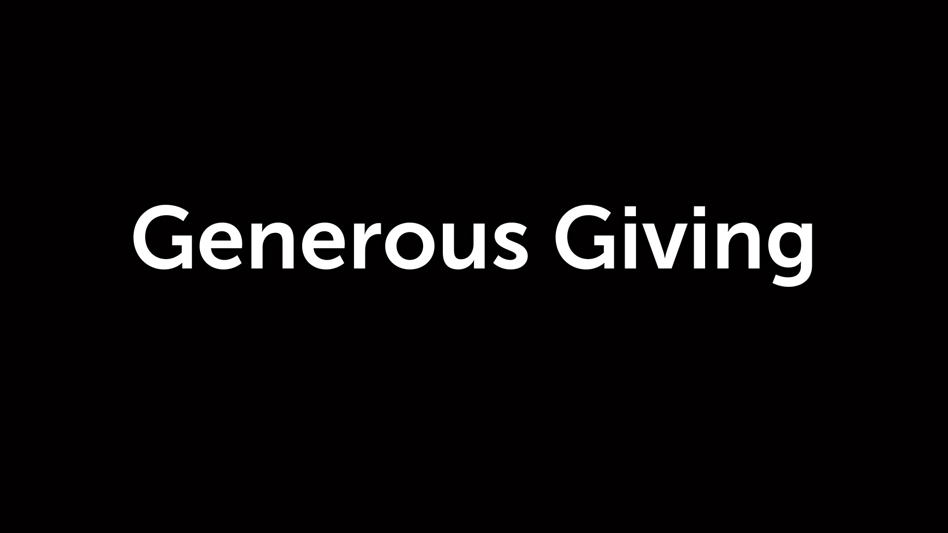 Generous Giving - Logos Sermons